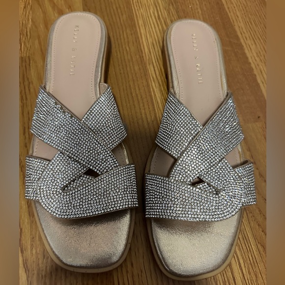 Kelly & Katie | Shoes | Kelly Katie Maggiee Silver Rhinestones Sandals ...